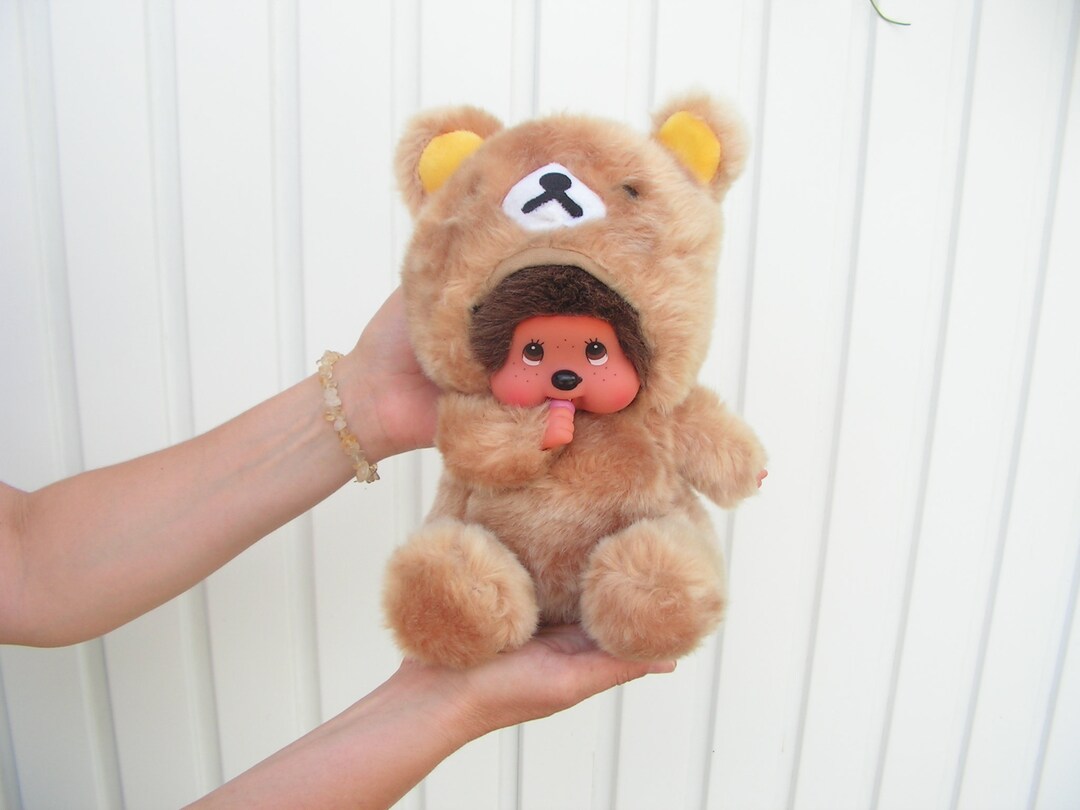 Vintage Monchichi, Sweet Monchichi Pacifier, Monkey, Brown Monkey ...