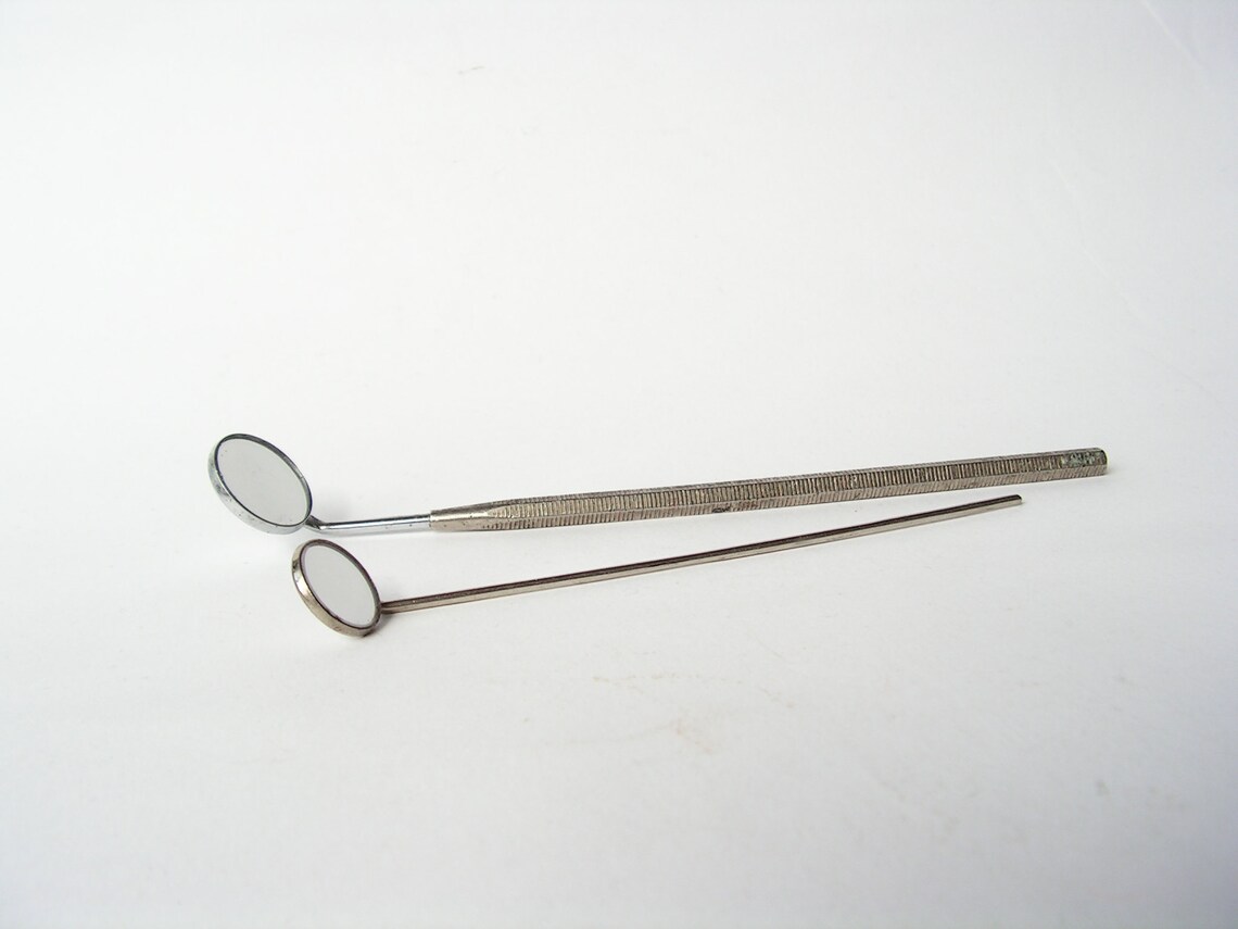 Dentist Mirrors Marked Set of 2 Mirrors Vintage Dentist Tools - Etsy