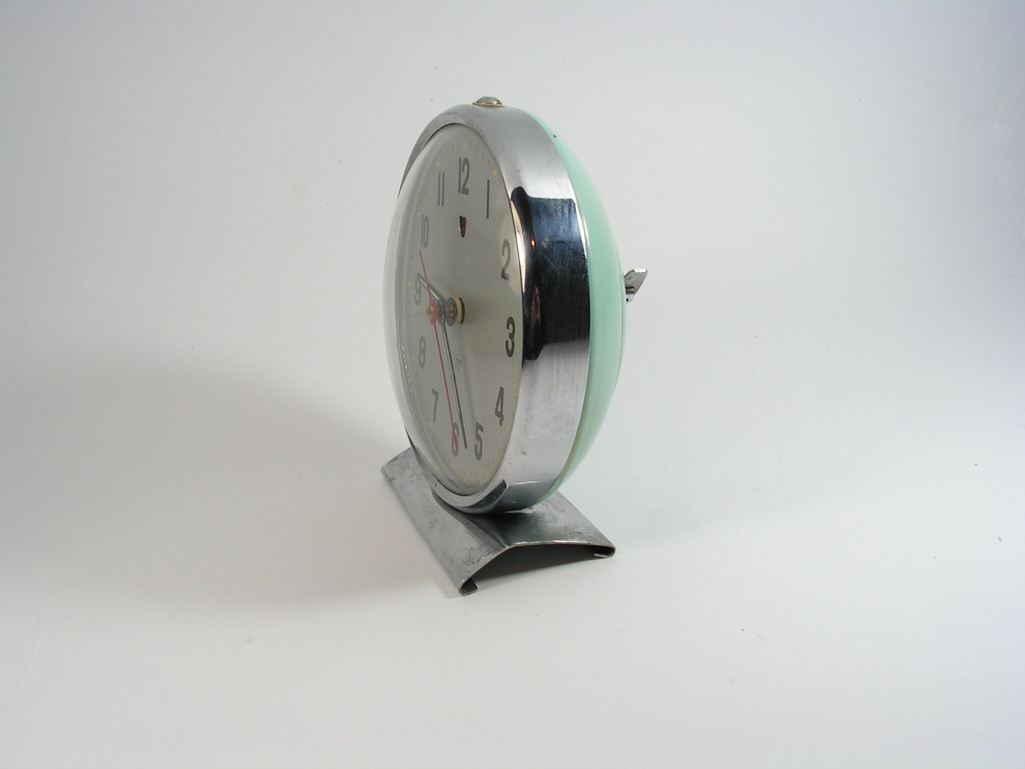 Vintage Working Mechanical Alarm Clock Chinese Green Blue - Etsy