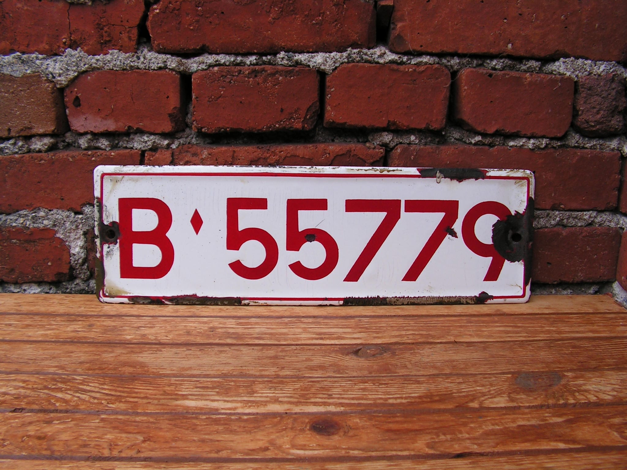 Wall Hangings Vintage Military License Enamel Plate Army Registration ...