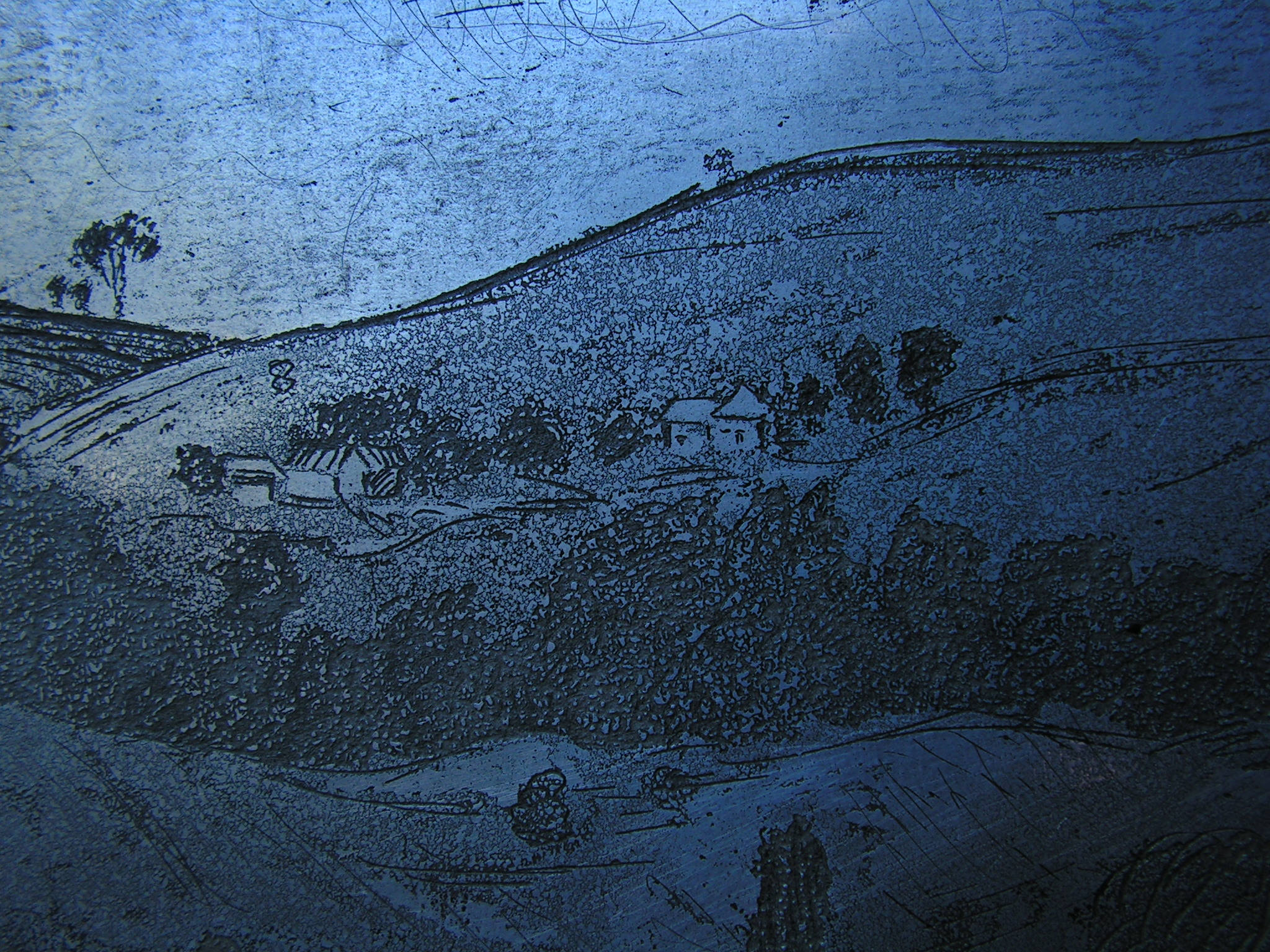 Metal Matrix Etching Binary Matrix Graphics Hand Print Antique Etching ...