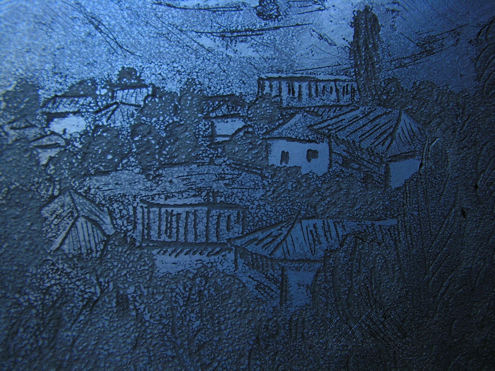 Metal Matrix Etching Binary Matrix Graphics Hand Print Antique Etching ...