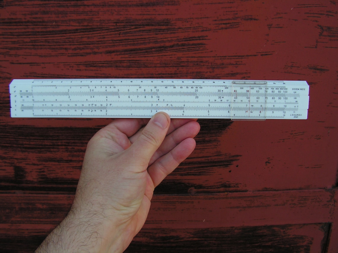 Vintage Slide Scale Rule LOGAREX Retro Logarithmic Ruler NOS | Etsy