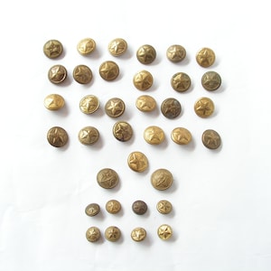 Set of 35 Vintage Military Metal Buttons With USSR Star Army Uniform ...