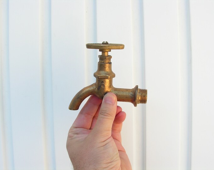 Rare Vintage Water Tap Brass Handle Massive Water Faucet 60s Brass ...