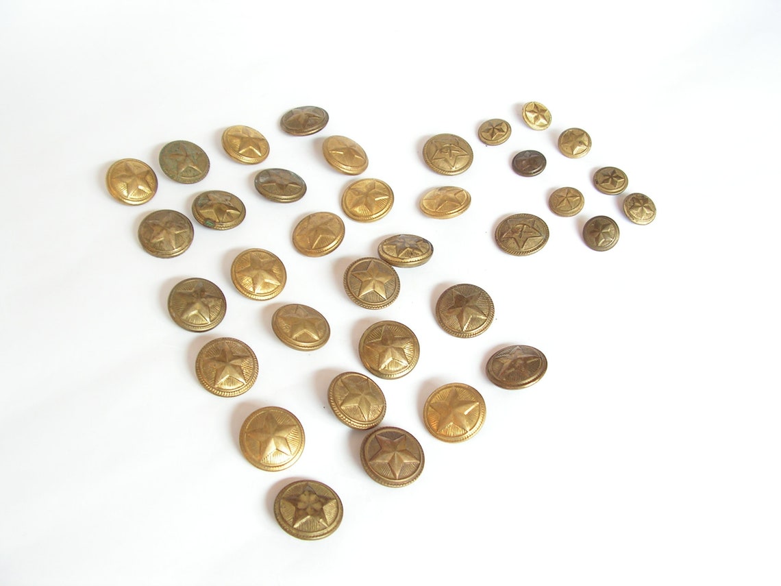 Set of 35 Vintage Military Metal Buttons With USSR Star Army - Etsy