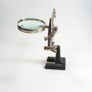 Vintage Magnifying Glass Stand Lab Rack Holder Lab Equipment Stand ...
