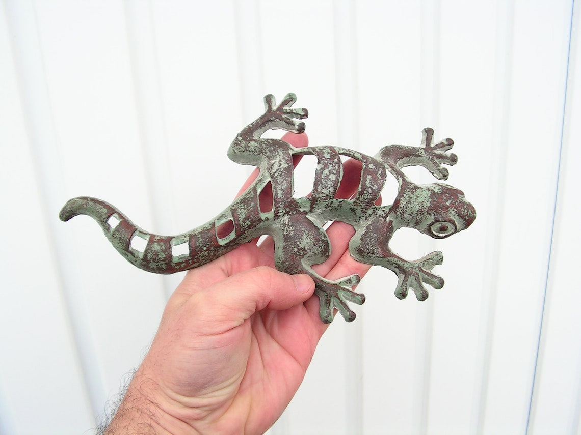 Antique Cast Iron Gecko Lizard Figurine Metal Figure Animal - Etsy UK