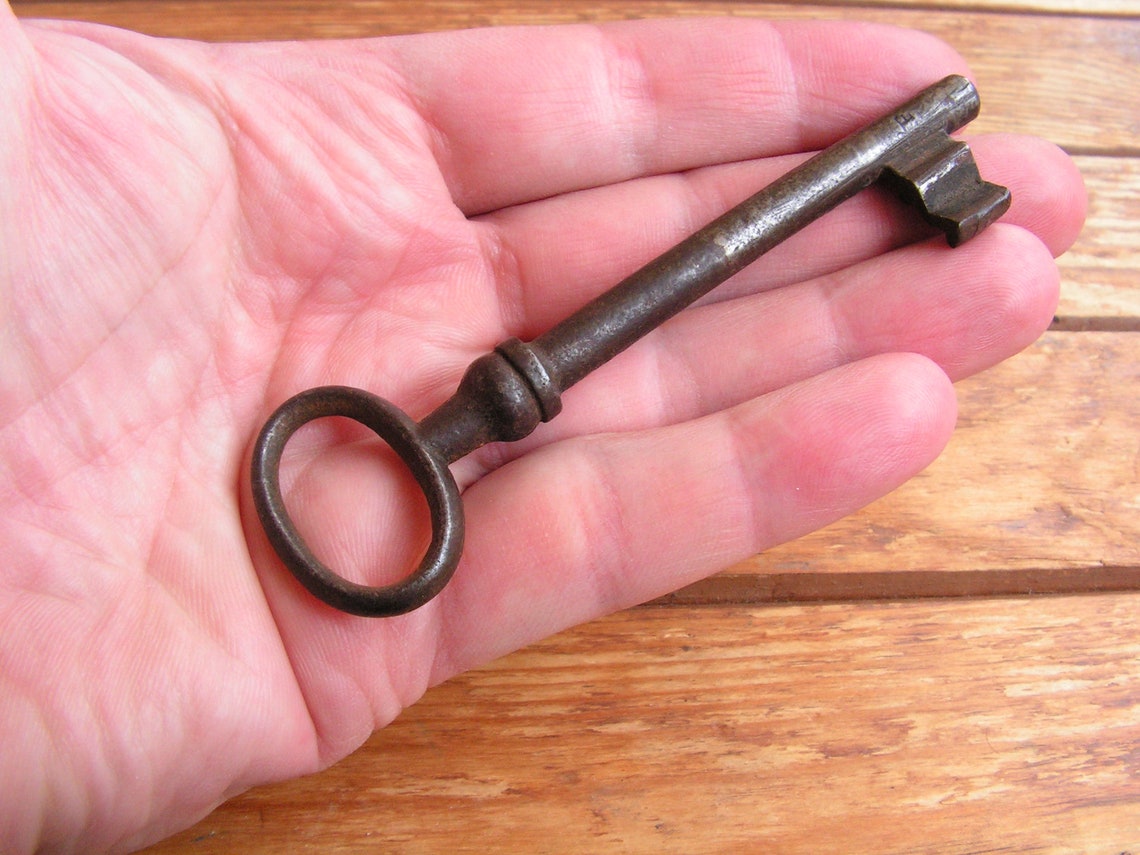 Vintage Key With Letter F Big Vintage Key Long Iron Key Old Key Antique ...