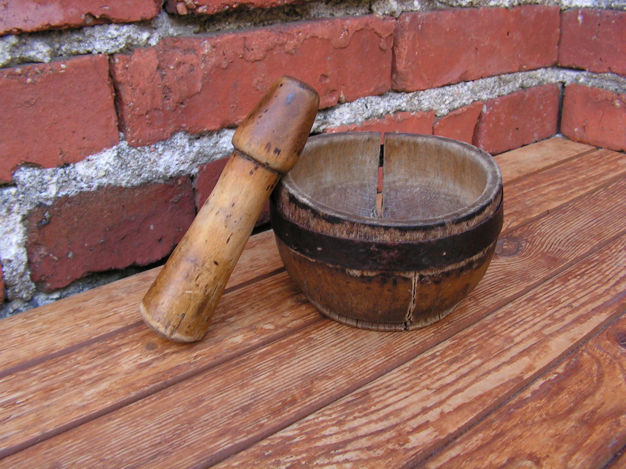 Antique wooden bowl and pestle Primitive ottoman mortar and | Etsy