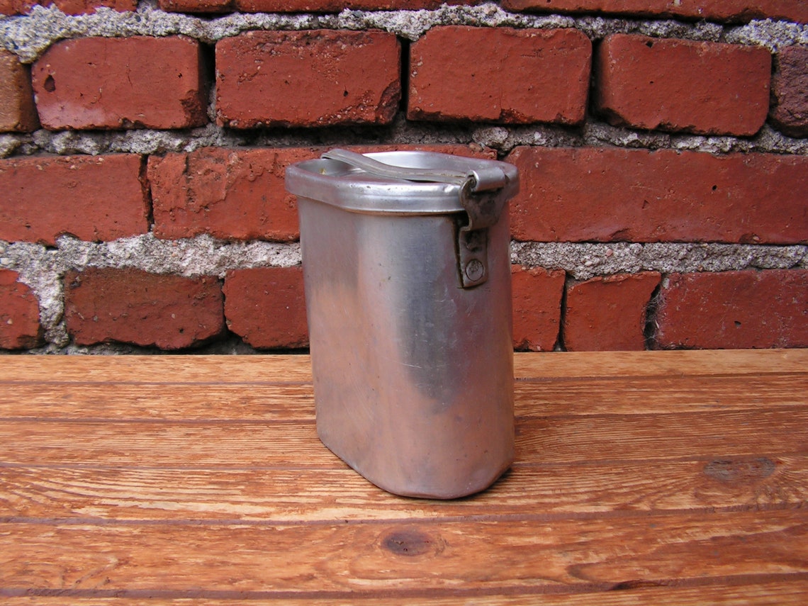 Vintage Aluminum Lunch Box Military Tin Lunch Box Aluminum Container ...