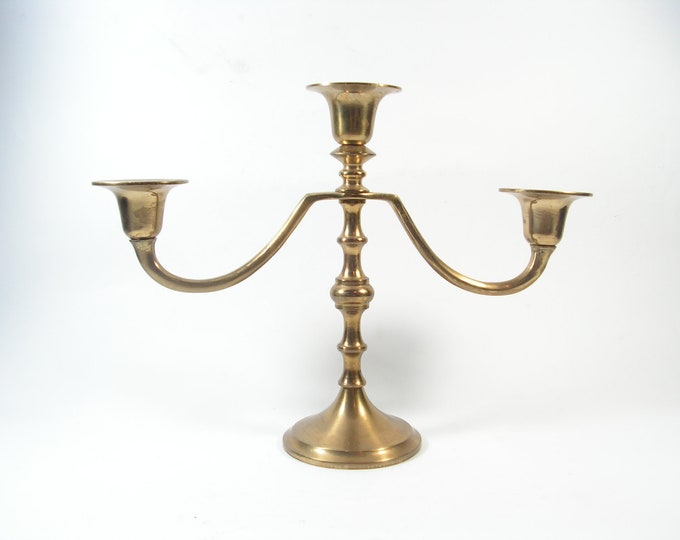 Vintage Large Heavy Triple Candelabra | Traditional Three Branch ...