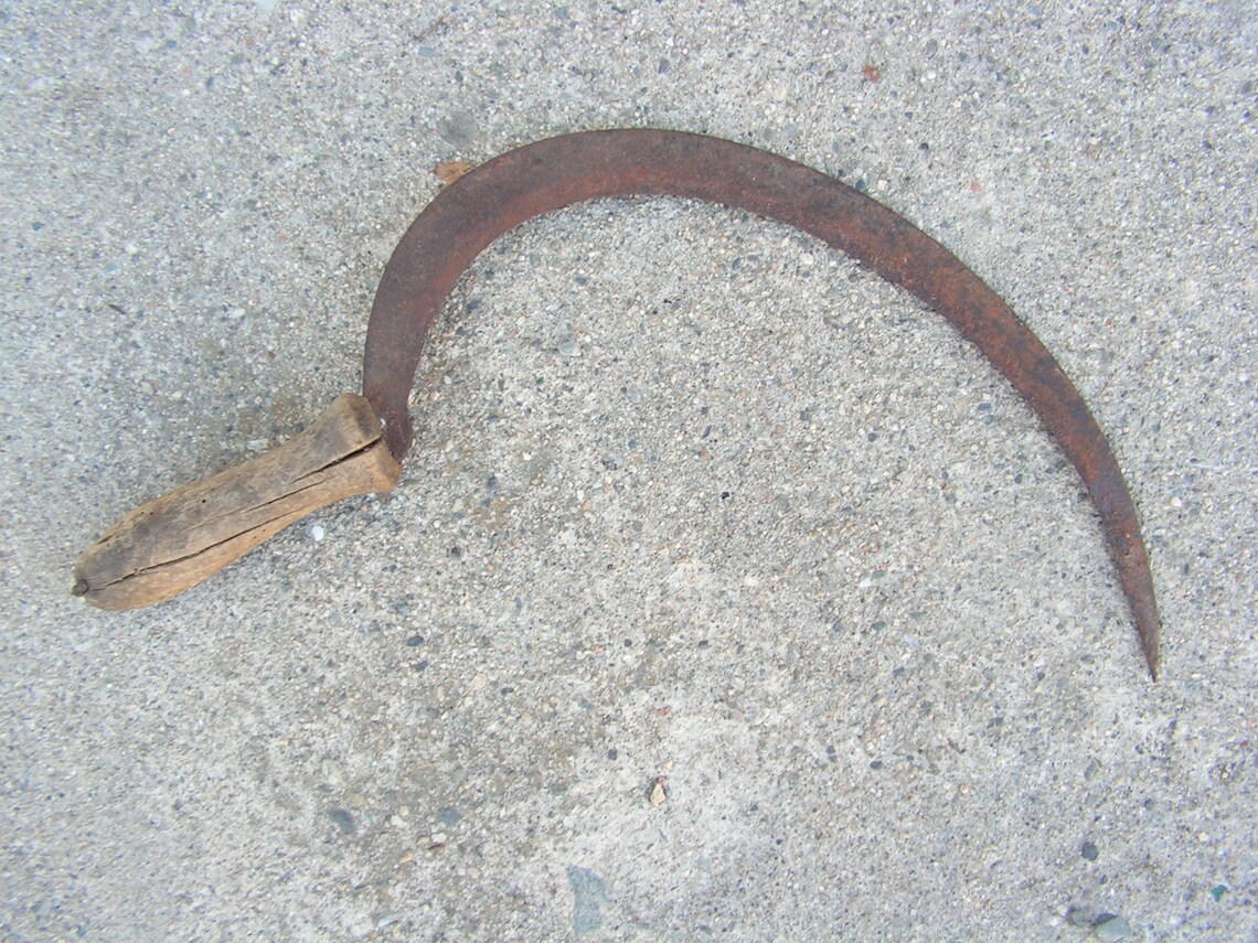 Antique Sickle Blade Rust Patina Primitive Sickle Hand Forged - Etsy