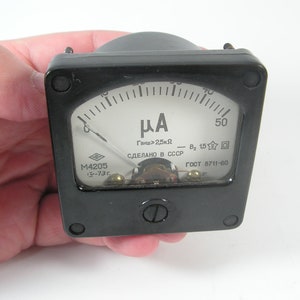 Retro Microammeter Vintage Ammeter Bakelite Body Analog Meters Old ...