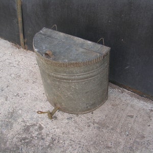 Vintage Sink, Rustic Wash Basin, Wall Metal Sink, Garden Sink With ...