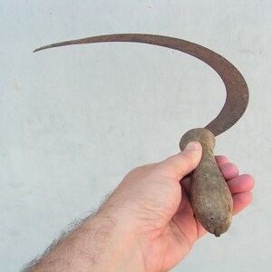 Antique Sickle Blade Rust Patina Primitive Sickle Hand Forged Sickle ...