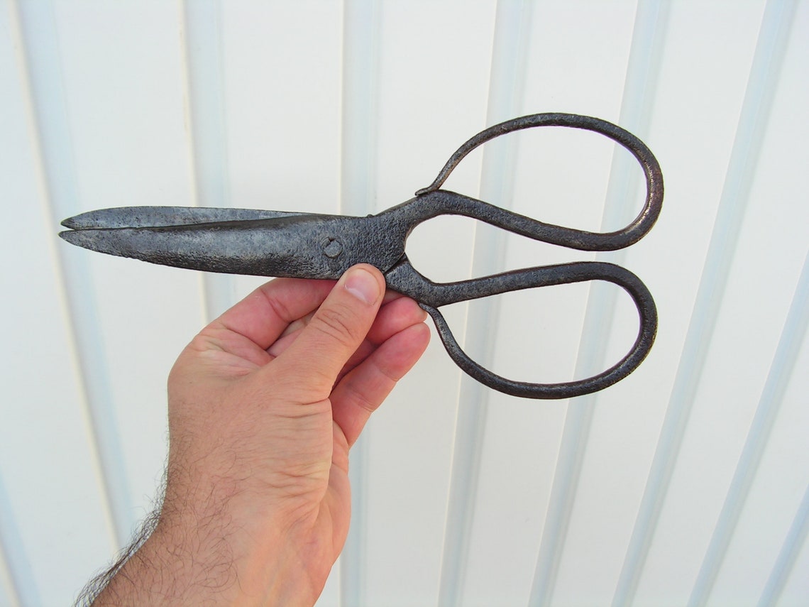 Antique Black Scissors 1800s Primitive Hand-forged Scissors - Etsy