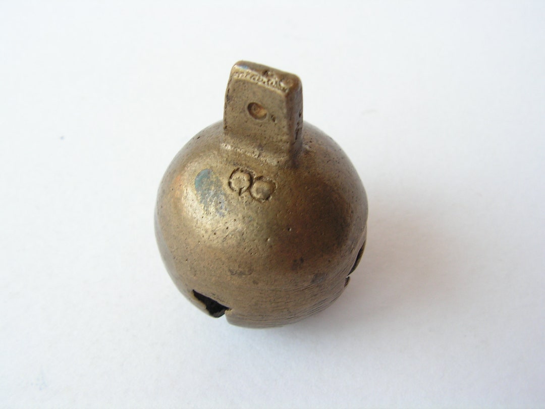 Vintage Brass Bell Bulgaria Bell Old Small Bell Walnut Ceremonial Bell ...