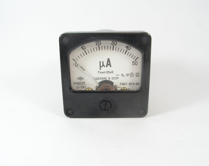 Retro Microammeter Vintage Ammeter Bakelite Body Analog Meters Old ...