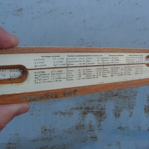 Vintage Small Logarithmic Ruler USSR 1957s Slide Pocket Rule Old ...