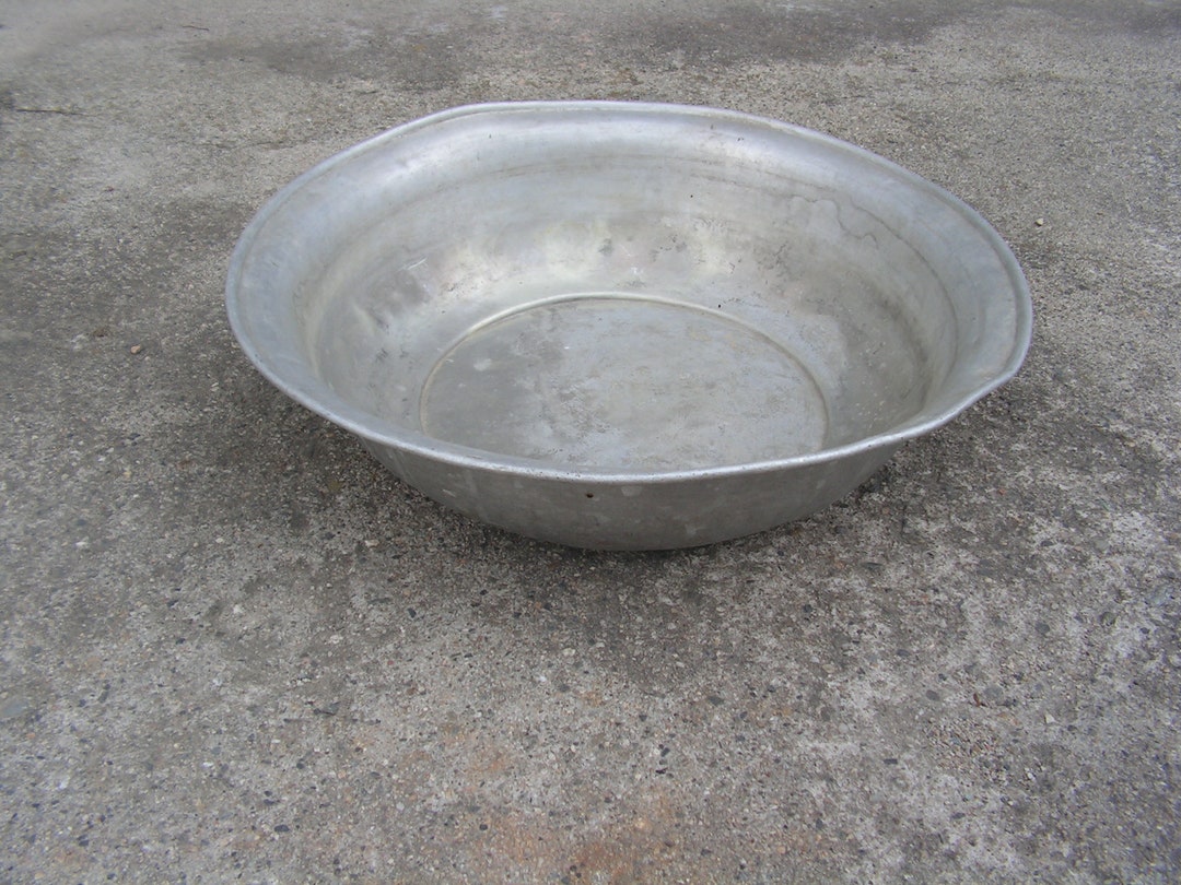 Vintage Wash Basin Aluminum Wash Basin Large Wash Bowl - Etsy