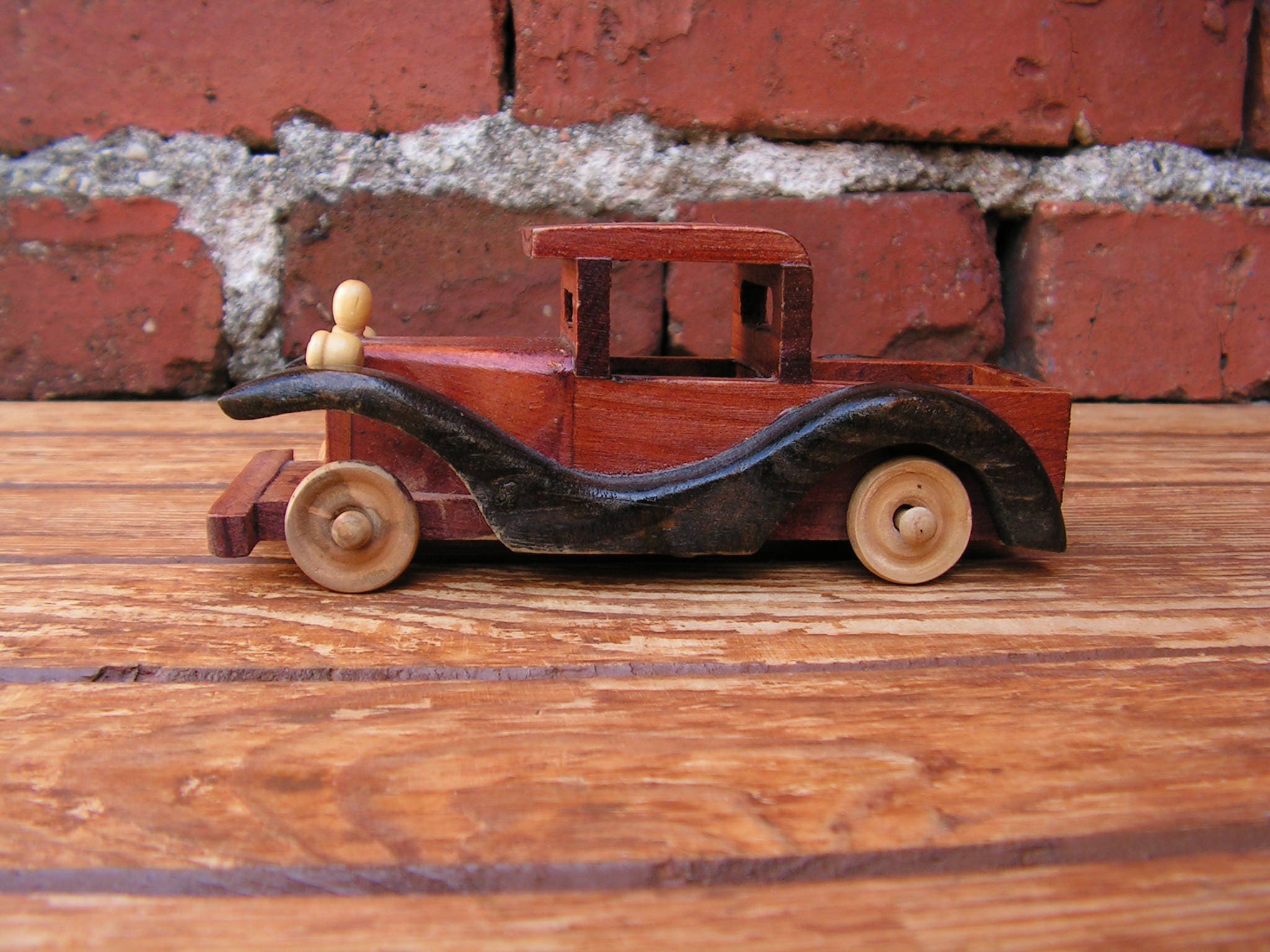 Wooden Car Toy Old Pickup Toy Hand Made Car Model Car Vintage | Etsy
