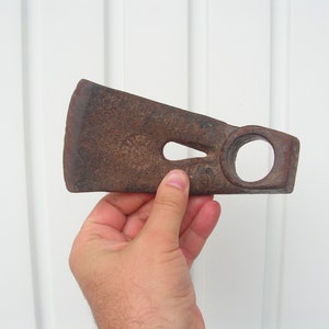 Antique Metal Adze, Small Hammer Wooden Handle, Old Metal Tool ...