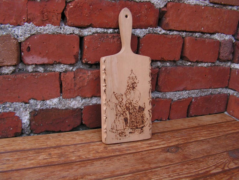 Wooden Pyrography Cutting Board Small Hand Carved Chopping - Etsy