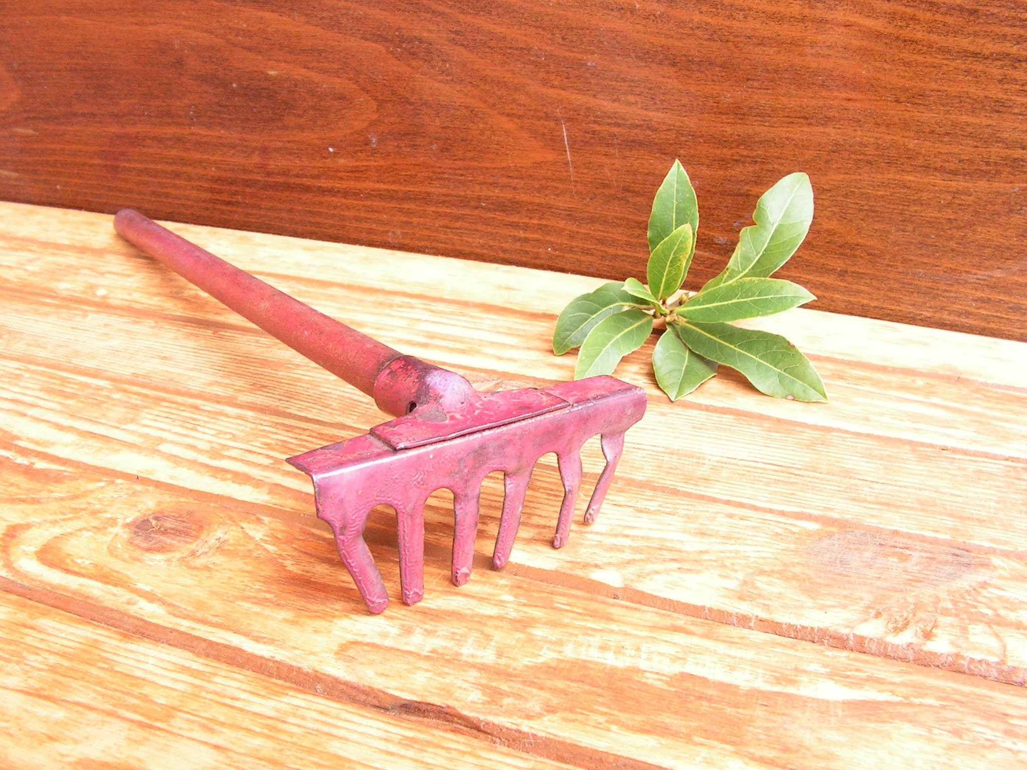 Small vintage rake Collectable tool Vintage toy rake Rustic | Etsy