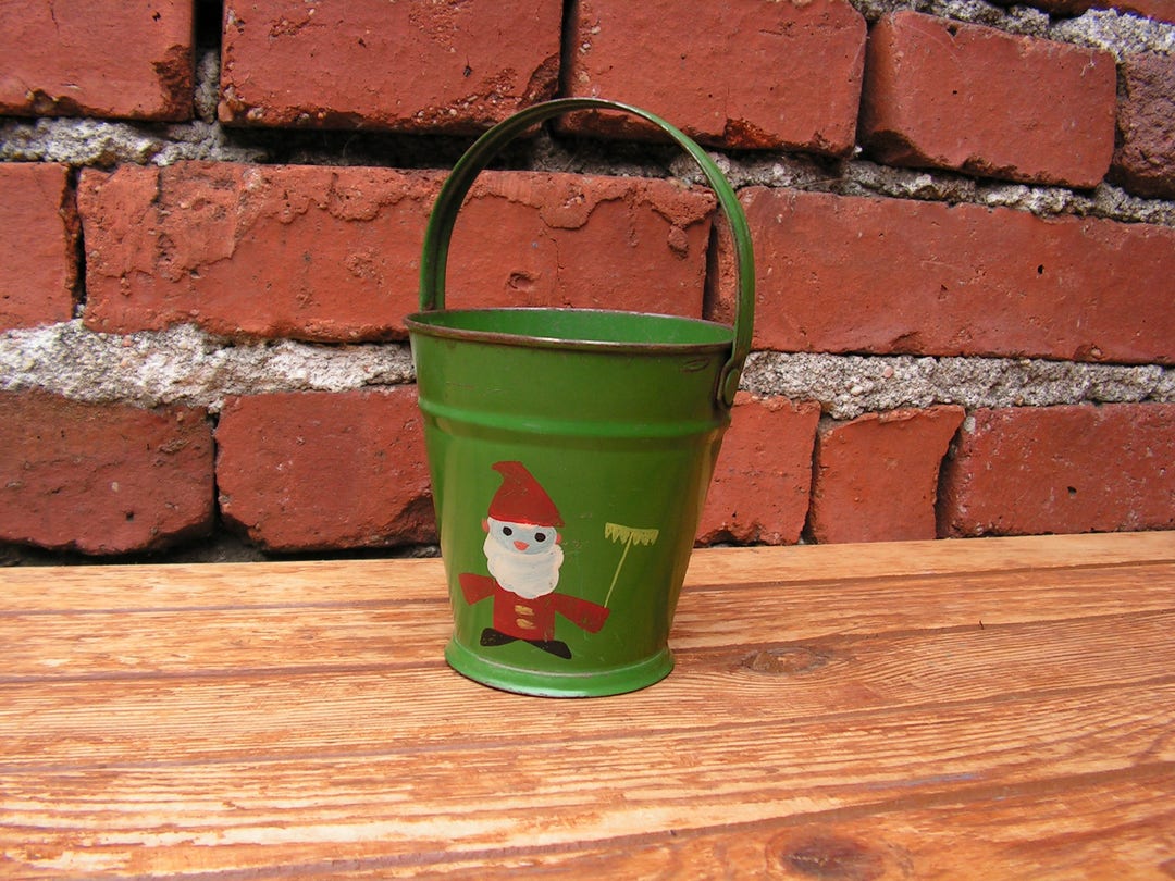 Vintage Tin Bucket Tin Pail Metal Bucket Sand Pail Nursery Toy - Etsy