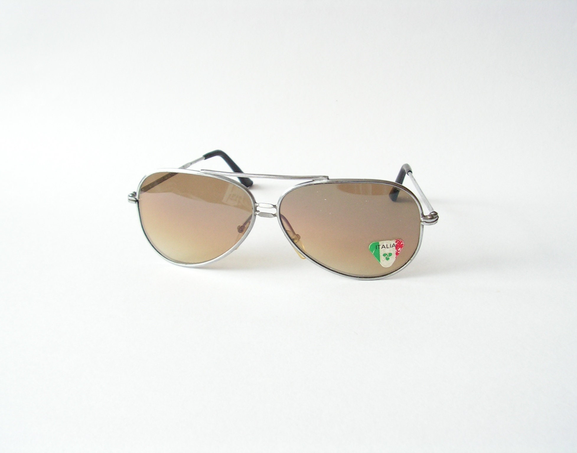 Retro Aviator Sunglasses Pilot Italian Glasses Men Brown Sunglasses ...