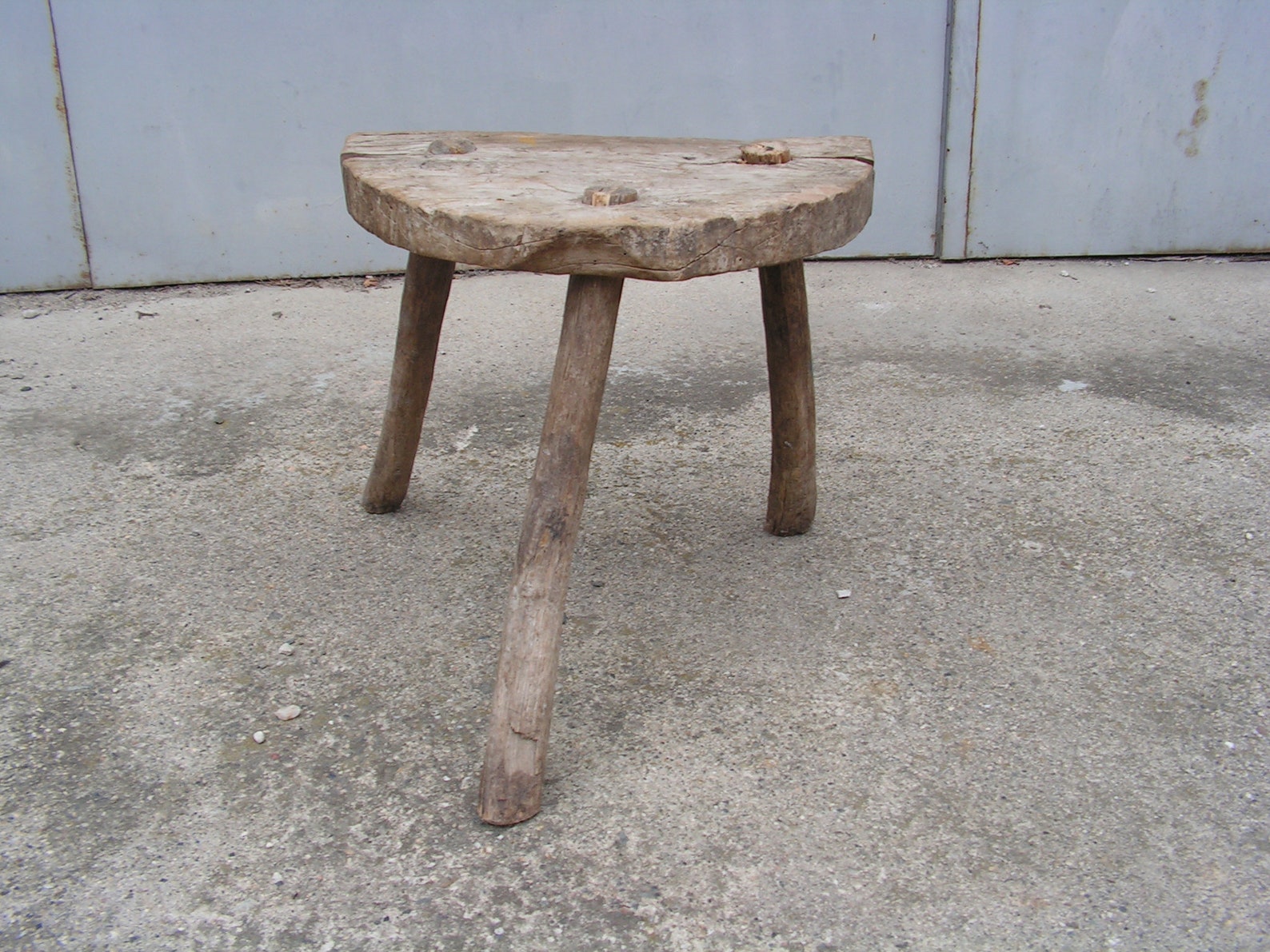 Antique Wooden Three Legged Stool 1800s Handmade Primitive Etsy