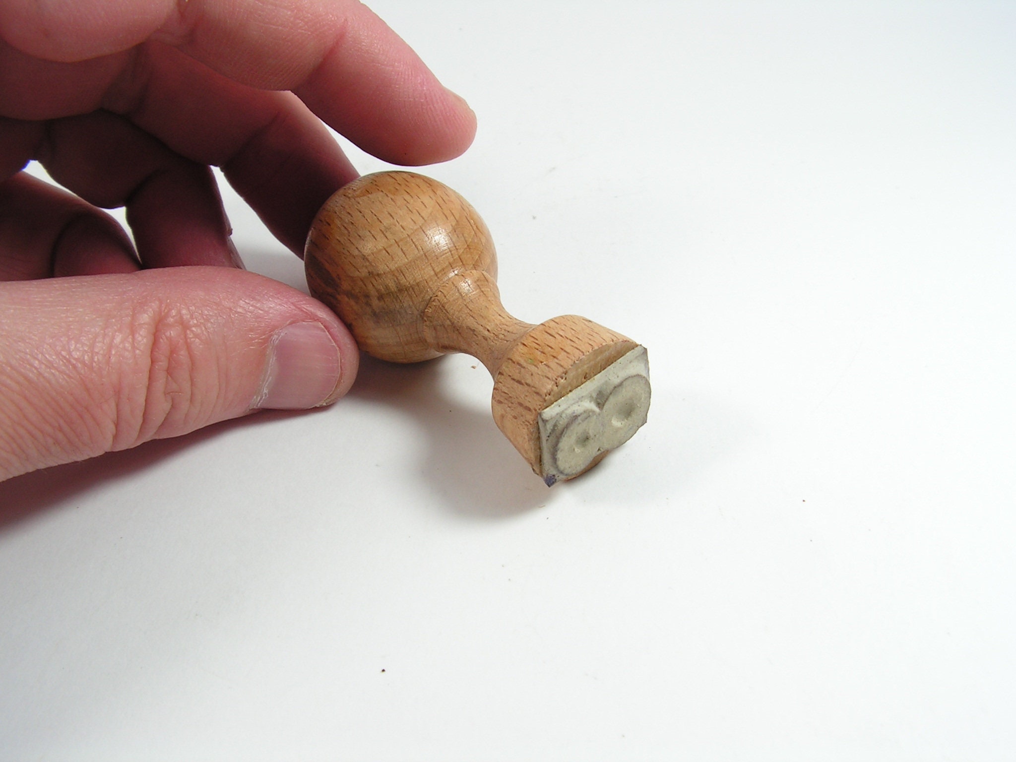 Vintage Rubber Stamp 8, Small Round Wood Stamp, Wooden Handle Stamp ...
