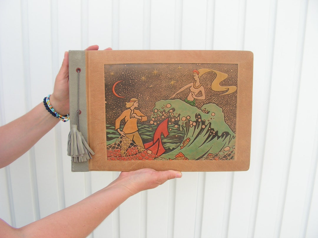 Big Rare Photo Album NEVER USED Wedding Lovely Leather Photo Album Book ...