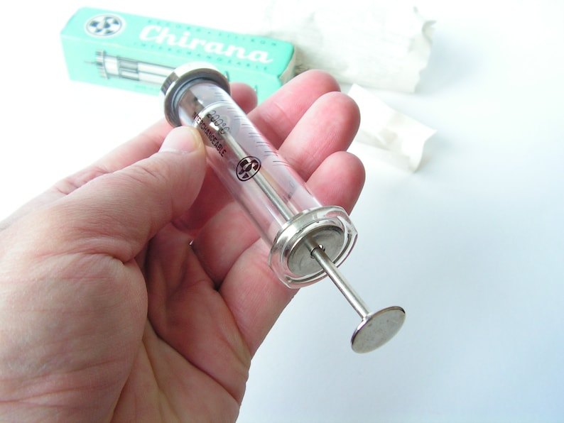 Glass Syringe CHIRANA Never Used Glass 10ml Syringe With Needle ...
