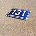 Vintage Enamel Sign 131 House Door Number 131 Blue White - Etsy