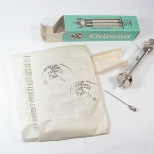 Glass Syringe CHIRANA Glass 10ml Syringe With Needle Pharmacy Décor ...