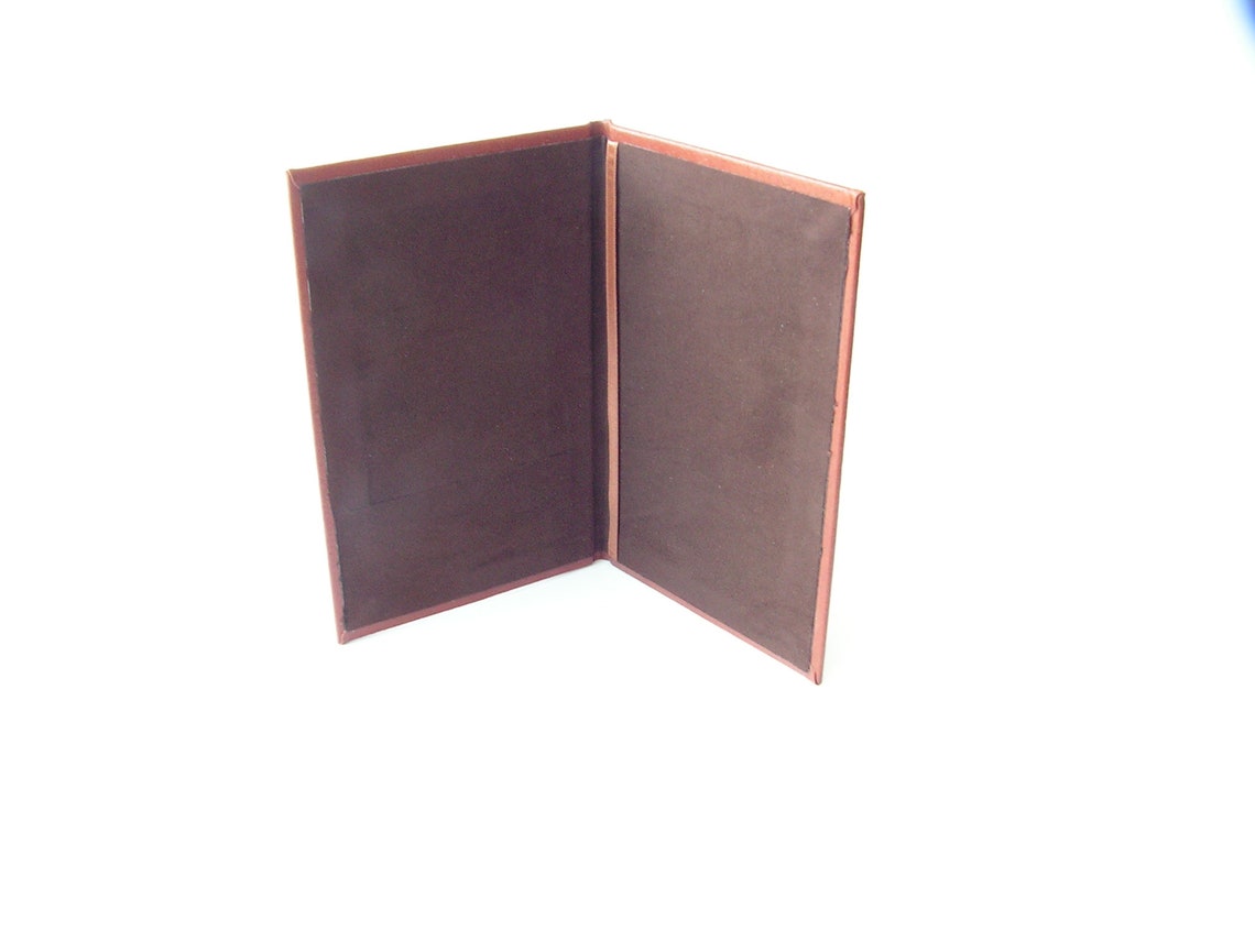 Vintage Folder APOLO Small Leather Folder With Eagle Luxury Brown ...