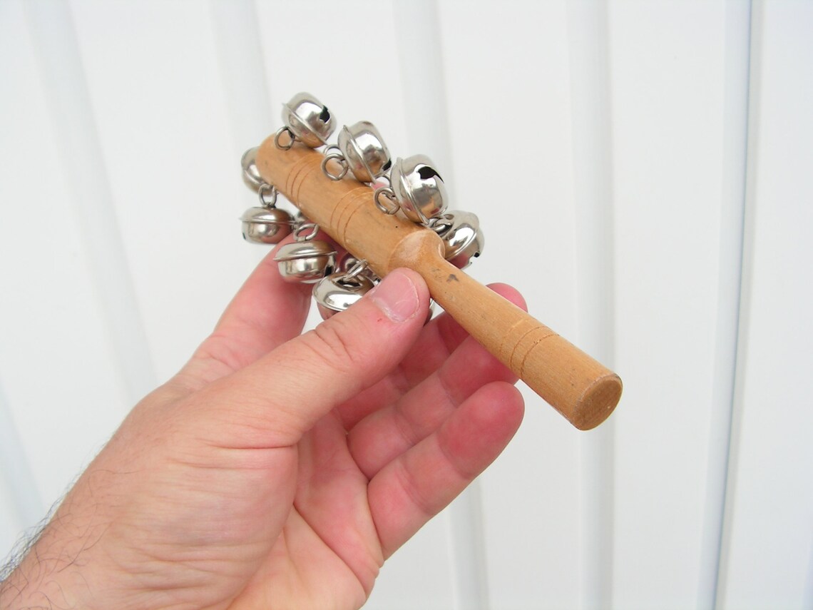 Vintage Wood Rattle Percussion Instruments Bell Music Musical - Etsy