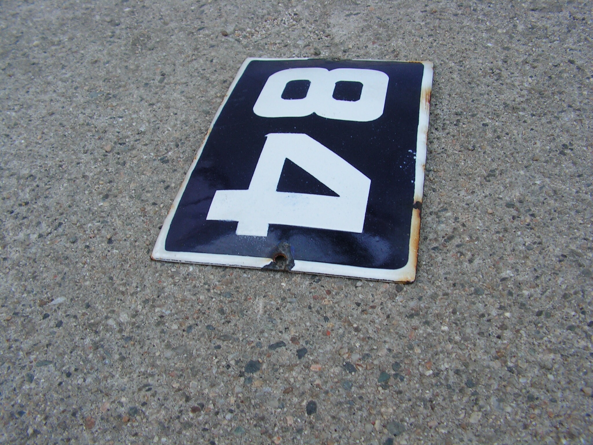 Vintage Blue and White Enamel House Number 84 Porcelain Sign - Etsy