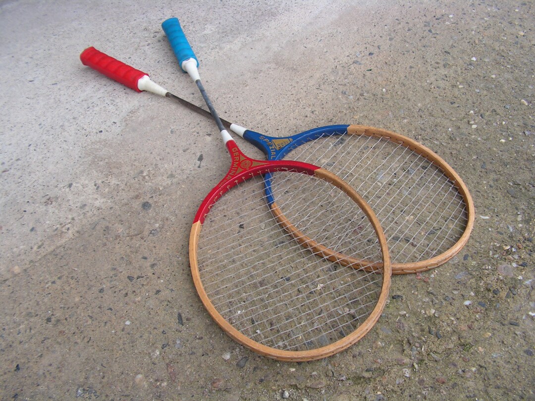 Vintage Badminton Rackets GERMINA, Badminton Tool, Sports Decor, Pair ...