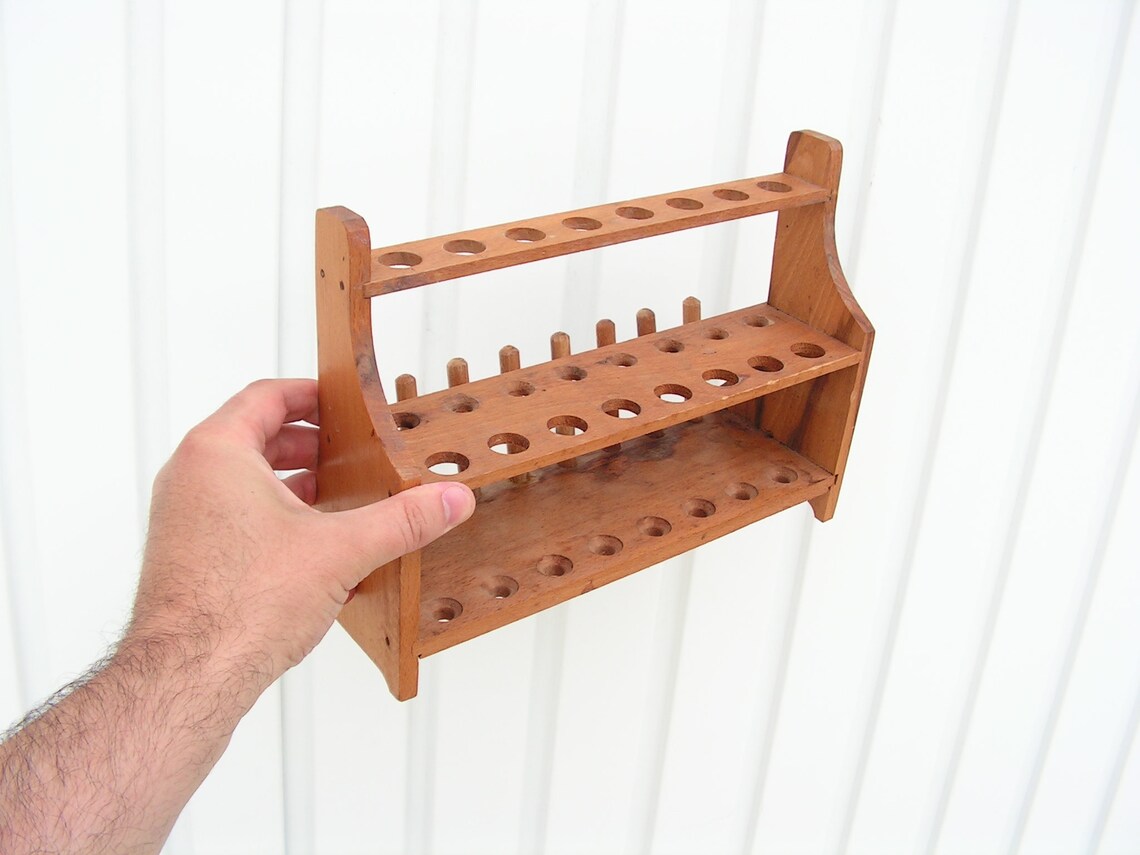 Wooden Lab Rack Test Tube Holder Vintage Lab Equipment Stand Cabinet ...