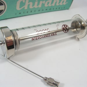 Glass Syringe CHIRANA Glass 10ml Syringe With Needle Pharmacy Décor ...