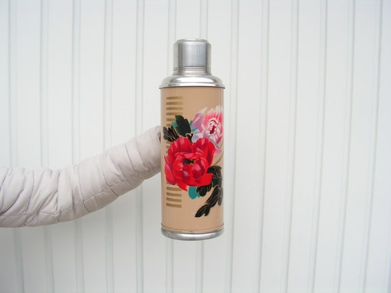 Termo grande vintage Termo de aluminio chino Termo de viaje - Etsy España