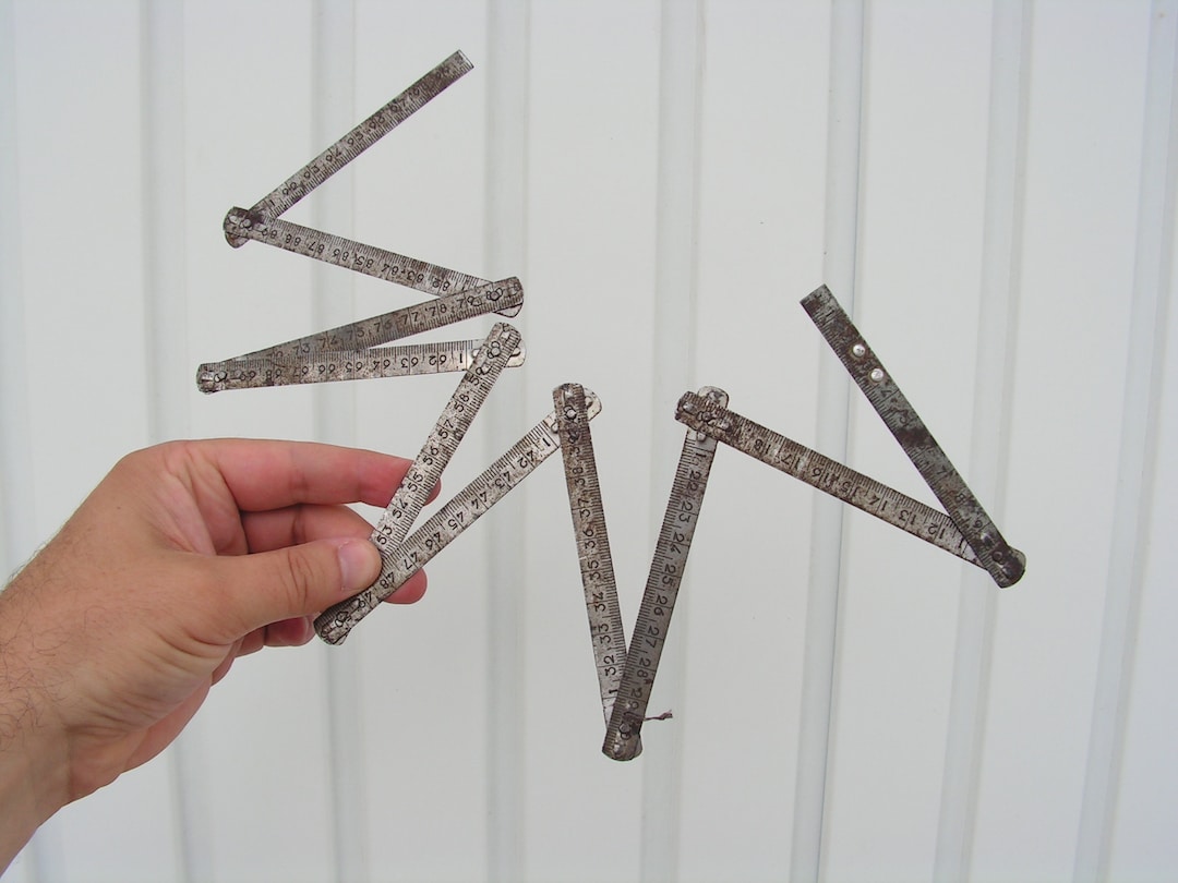 Vintage Metal Folding Ruler, Soviet Era, Carpenter Tool - Etsy