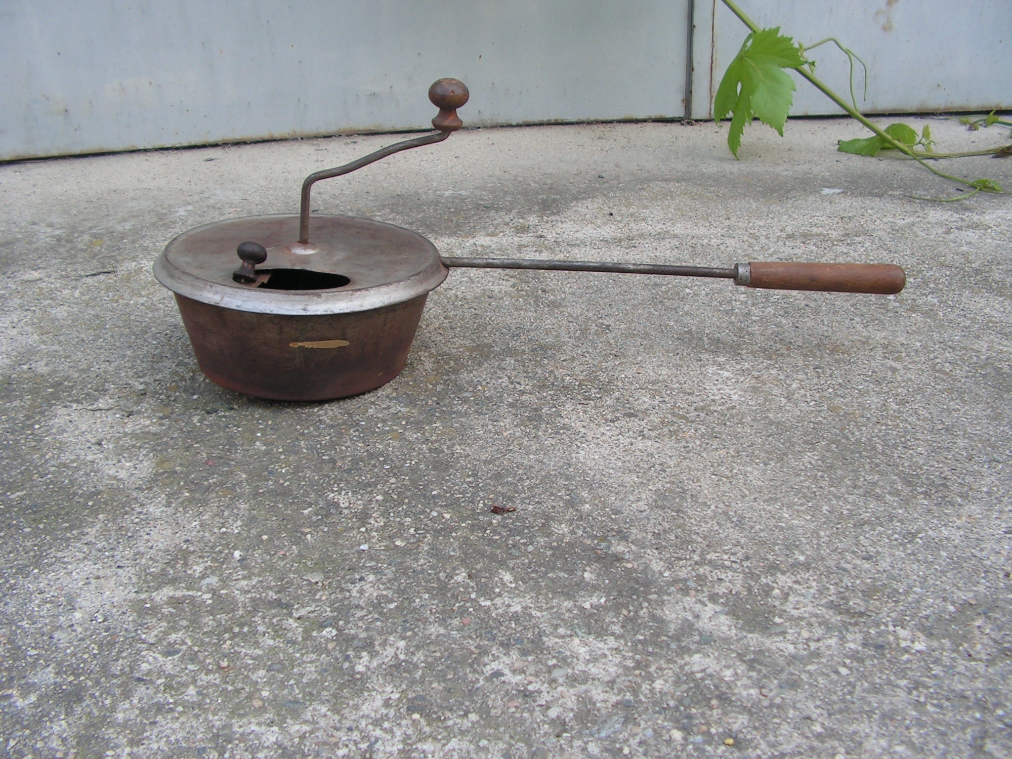 Antique Coffee Roaster Old Chestnut Roaster Pot Manual Coffee Bean ...