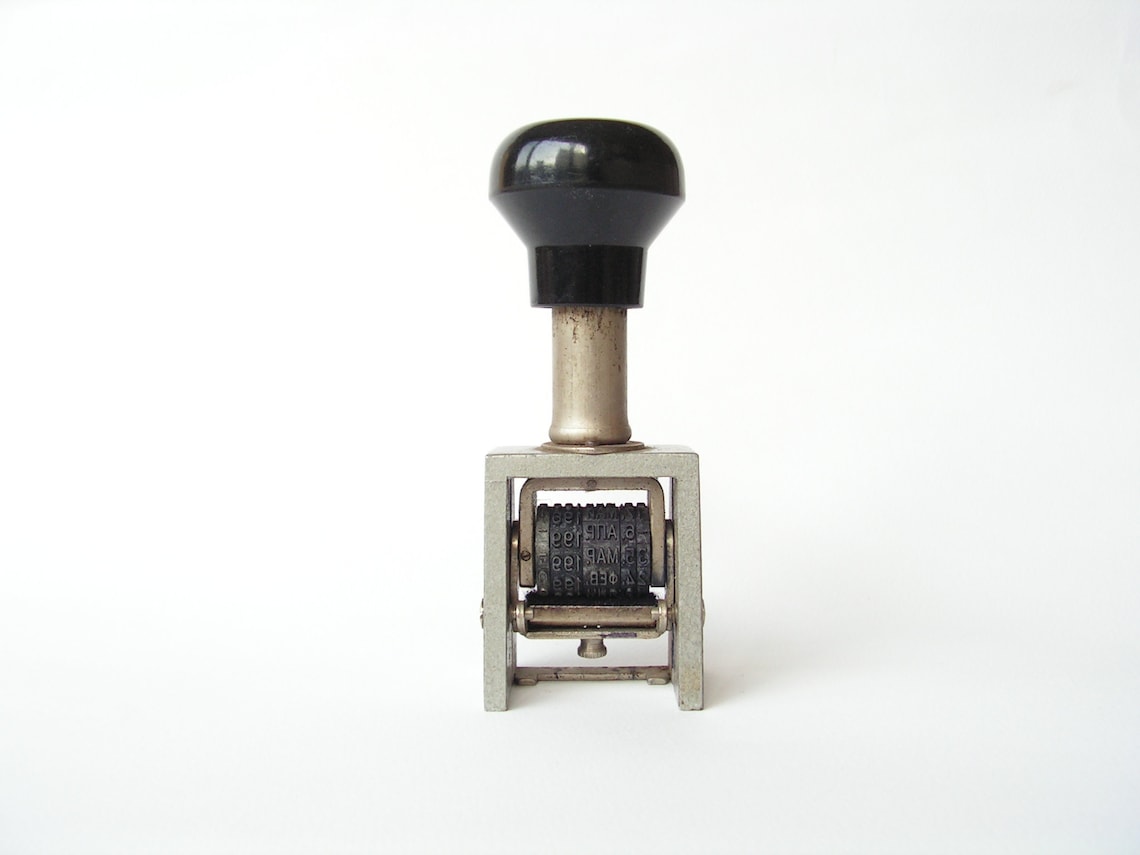 Vintage Date Stamp Office Stamp Old Stamp Stamp Dater - Etsy