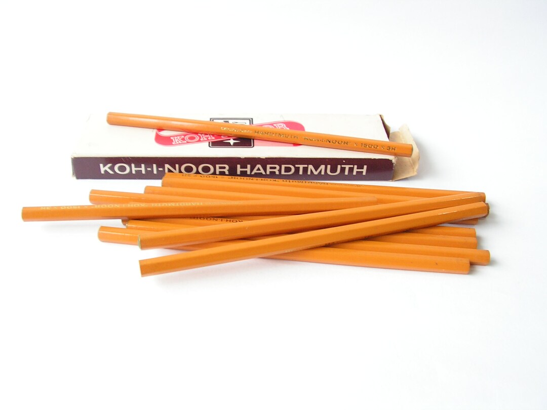 Set of 12 Unused Pencils Vintage Pencil Box Koh-i-noor Old Graphite ...