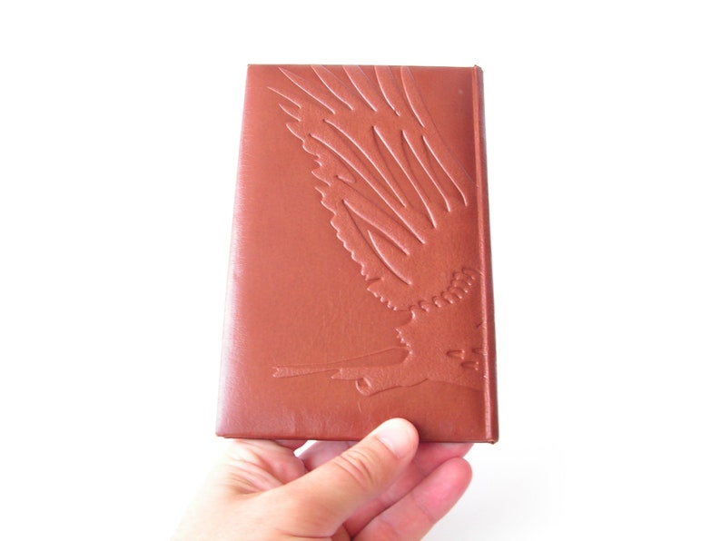 Vintage Folder APOLO Small Leather Folder With Eagle Luxury Brown ...