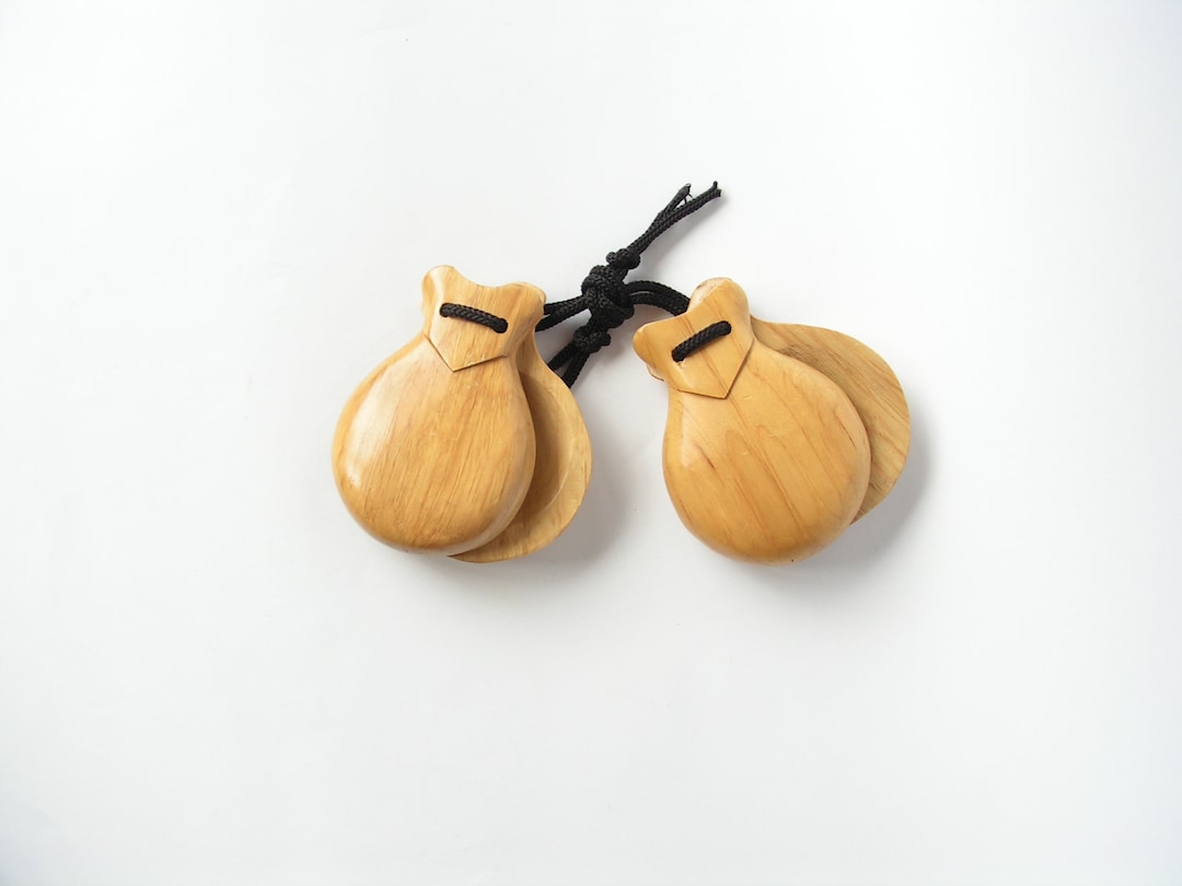 Vintage Complete Set Castanets, Handmade Flamenco Wood Castanets ...